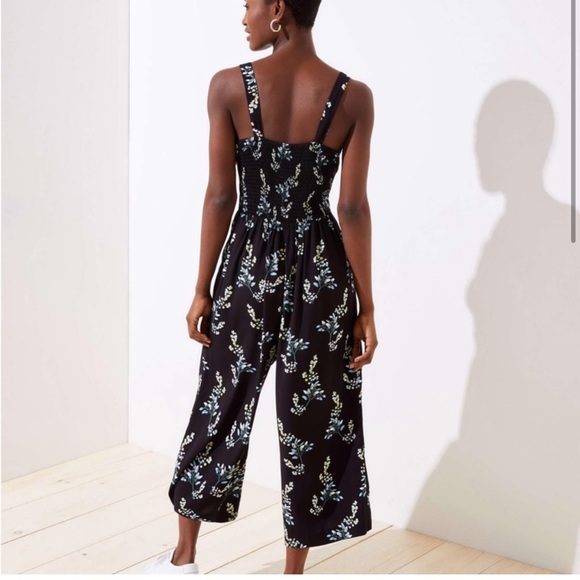 LOFT | Pants & Jumpsuits | Nwt Loft Wideleg Floral Jumpsuit | Poshmark